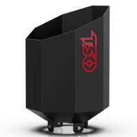 TSO TSO-T-10415-S-1-7-B 10" Octagon Exhaust Tip W/ 4" Inlet (Black/Red) | Custom Offsets