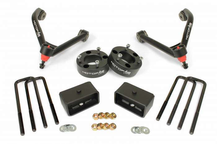 MotoFab CH-3F-2R-17-18-UCA-MF 3" Front and 2" Rear Leveling Kit w ...