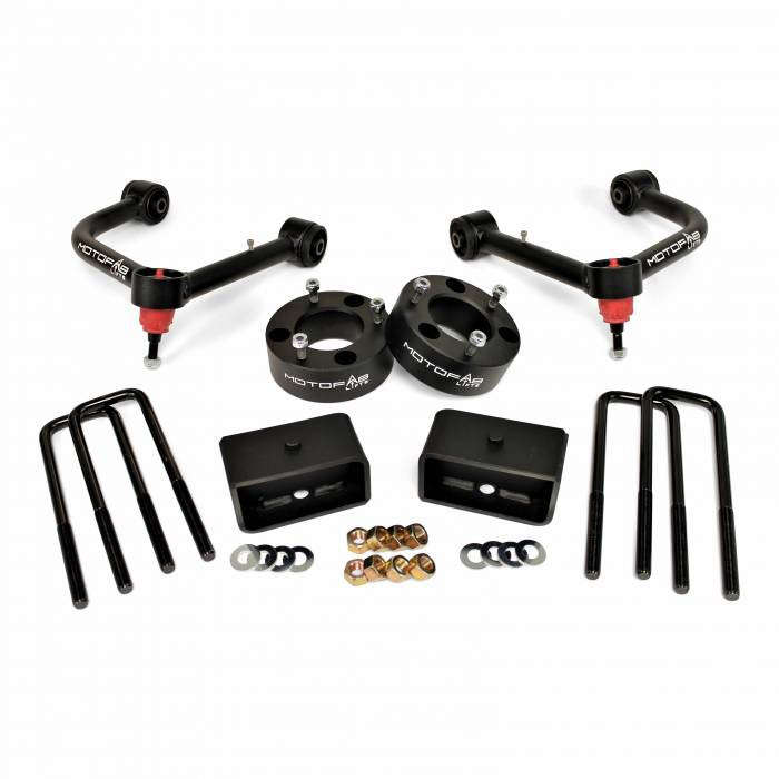 MotoFab CH-3F-2R-20-UCA-MF 3" Front and 2" Rear Leveling Kit w/ Upper ...