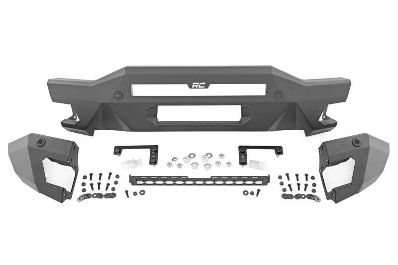 Rough Country 51074-RC Front Bumper | Modular | Full Wings | DRL ...