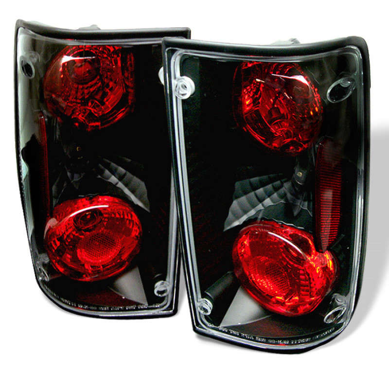 Spyder 5007636-SPDR Euro Style Tail Lights (Black) | 89-95 Toyota Pick ...