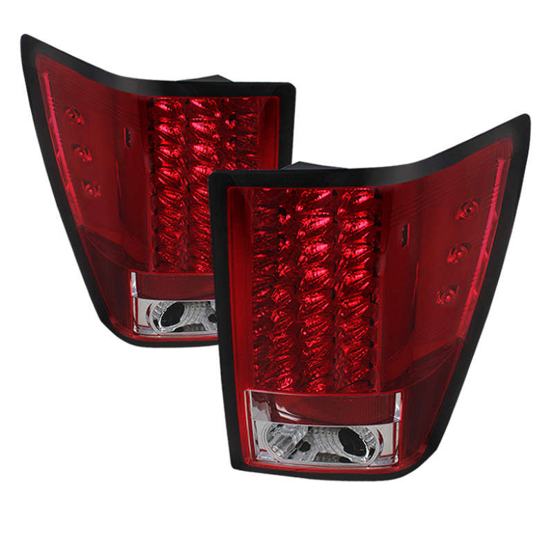 Spyder 5070203-SPDR LED Tail Lights (Red Clear) | 07-10 Jeep Grand ...