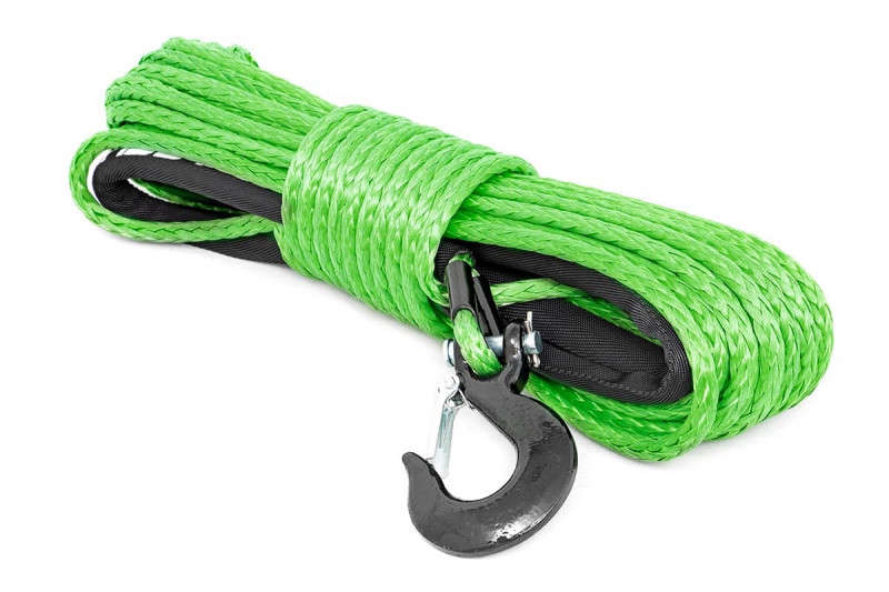 Rough Country RS113-RC Synthetic Rope | 3/8 Inch | 85 Ft | Lime Green ...