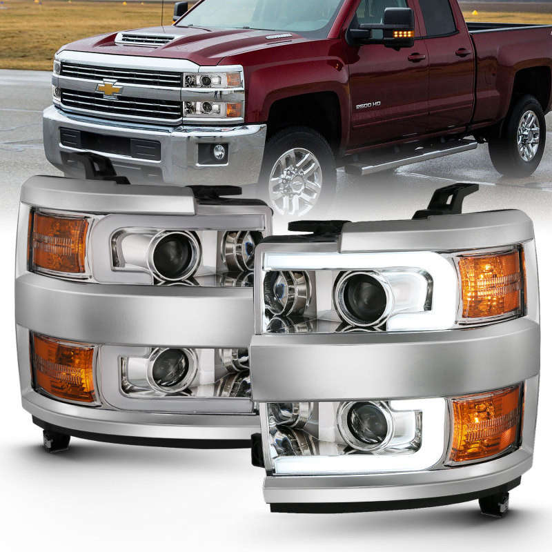 Anzo 111360-ANZO Projector Headlights w/Plank Style Design | Clear ...