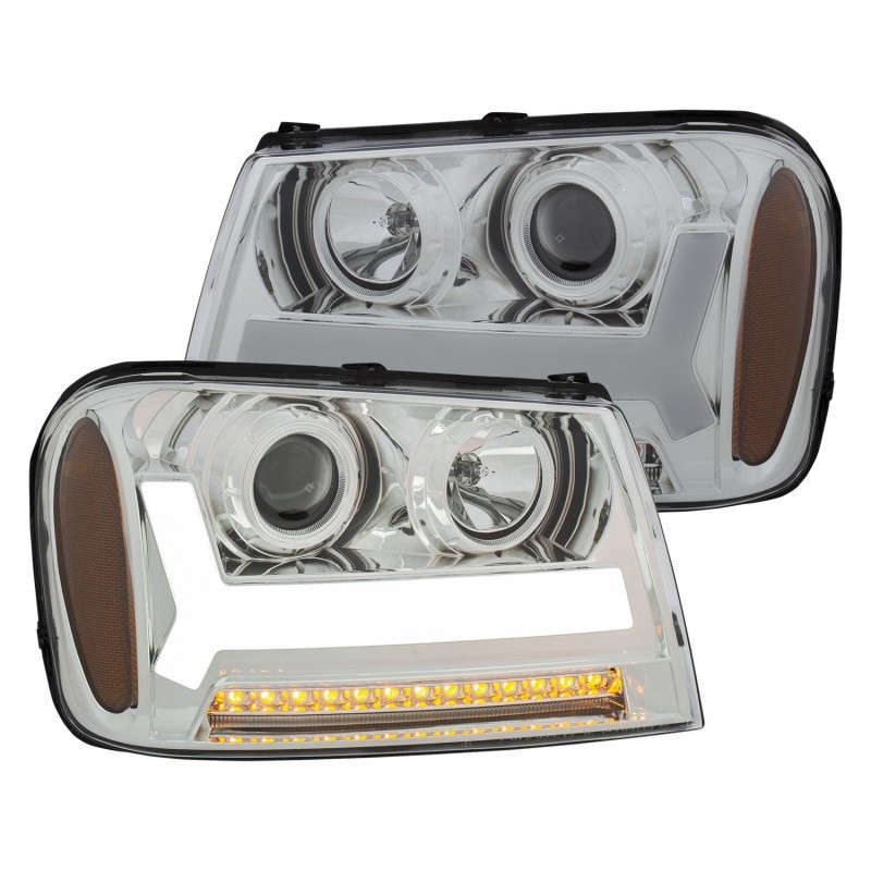 Anzo 111391-ANZO Projector Headlights | Chrome w/Amber | TrailBuilt Off-Road