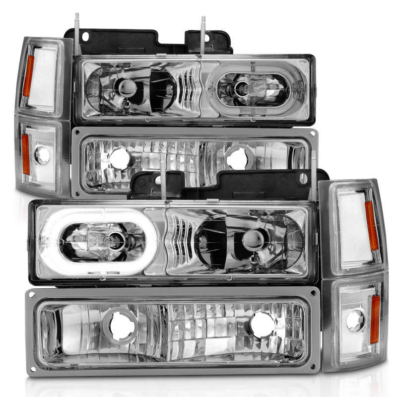 Anzo 111508-ANZO Crystal Headlights w/Halo & Signal And Side Markers ...