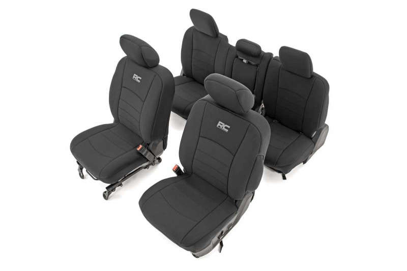 Rough Country 91041 RC Seat Covers Bucket Seats Front and Rear 19 23 Ram 1500 TrailBuilt Off Road
