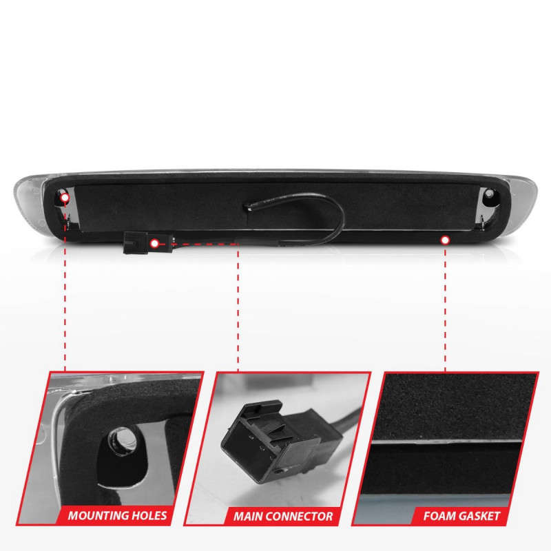 Anzo 531066-ANZO Third Brake Light Assembly | Led | Clear/Chrome ...