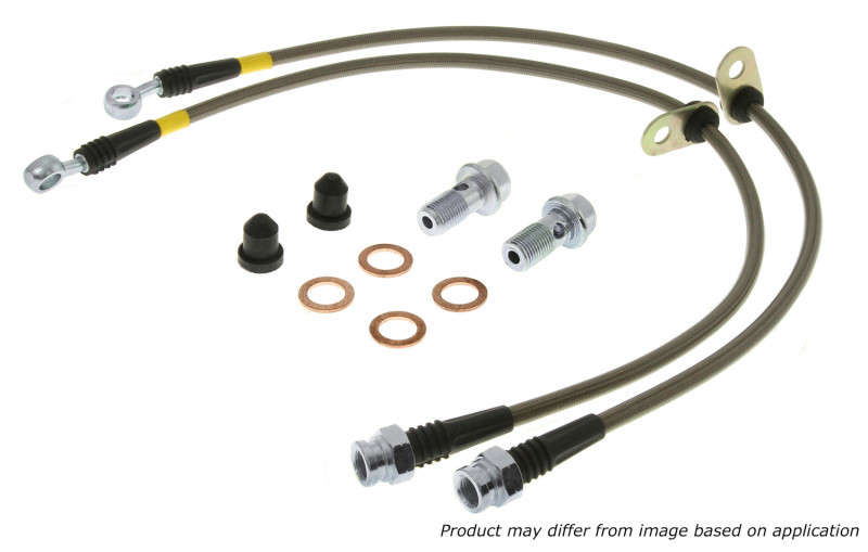 StopTech STOPTECH-950.66504 Front Stainless Steel Brake Hydraulic Hose ...