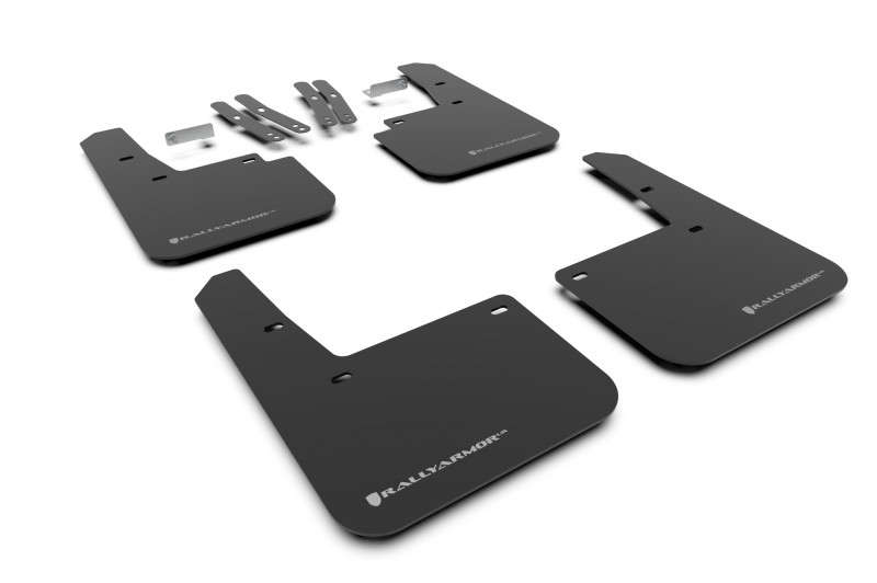 Rally Armor MF63-UR-BLK/SIL-RAL UR Black Mud Flap/Silver Logo ...