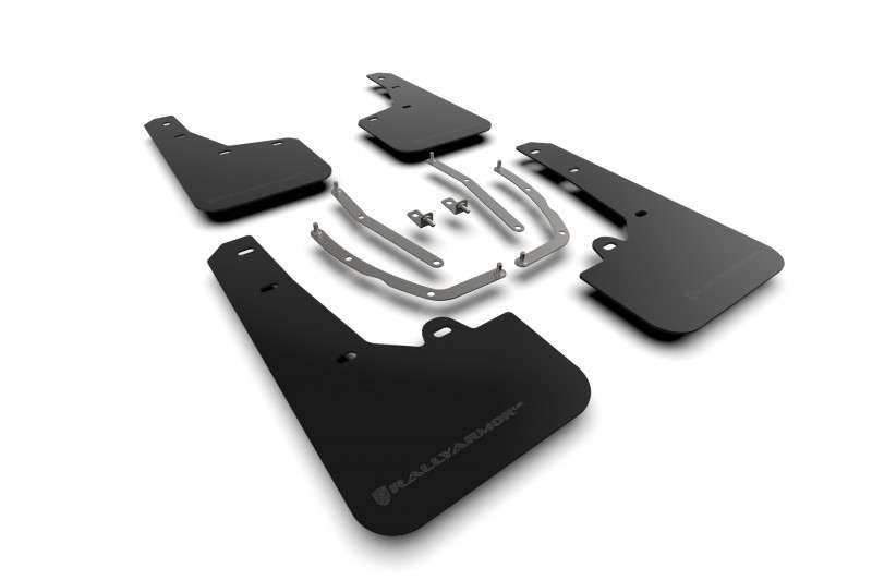 Rally Armor MF75-UR-BLK-MBK-RAL UR Black Mud Flap | Metallic Black Logo ...