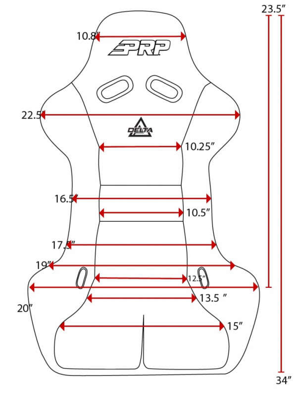 PRP A37F-201-PRP Black Delta Composite Seat | Function Powersports