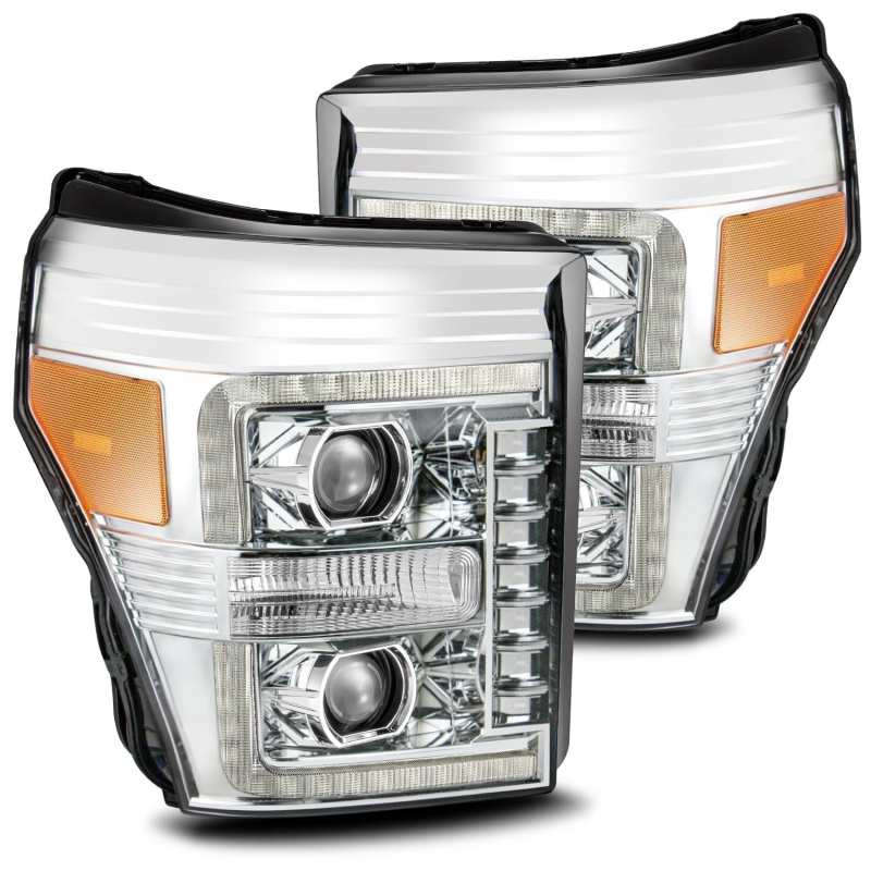 AlphaRex ALPHA-880145 LUXX-Series LED Projector Headlights Chrome (Set ...