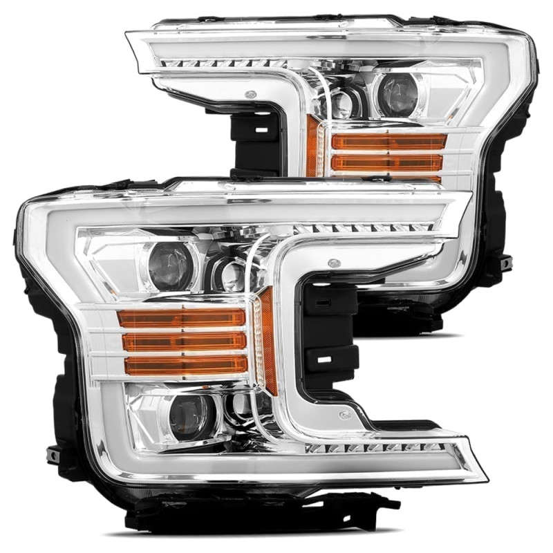 AlphaRex ALPHA-880175 LUXX-Series LED Projector Headlights Chrome (Set ...