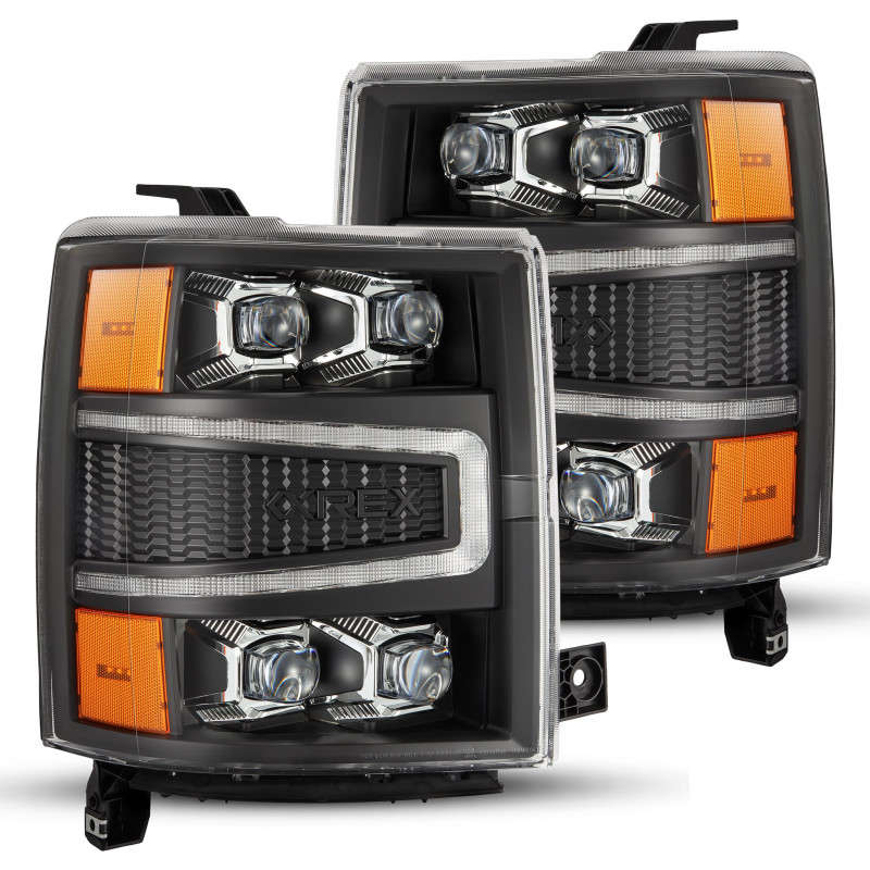 AlphaRex ALPHA-880239 NOVA-Series LED Projector Headlights Black (Set ...