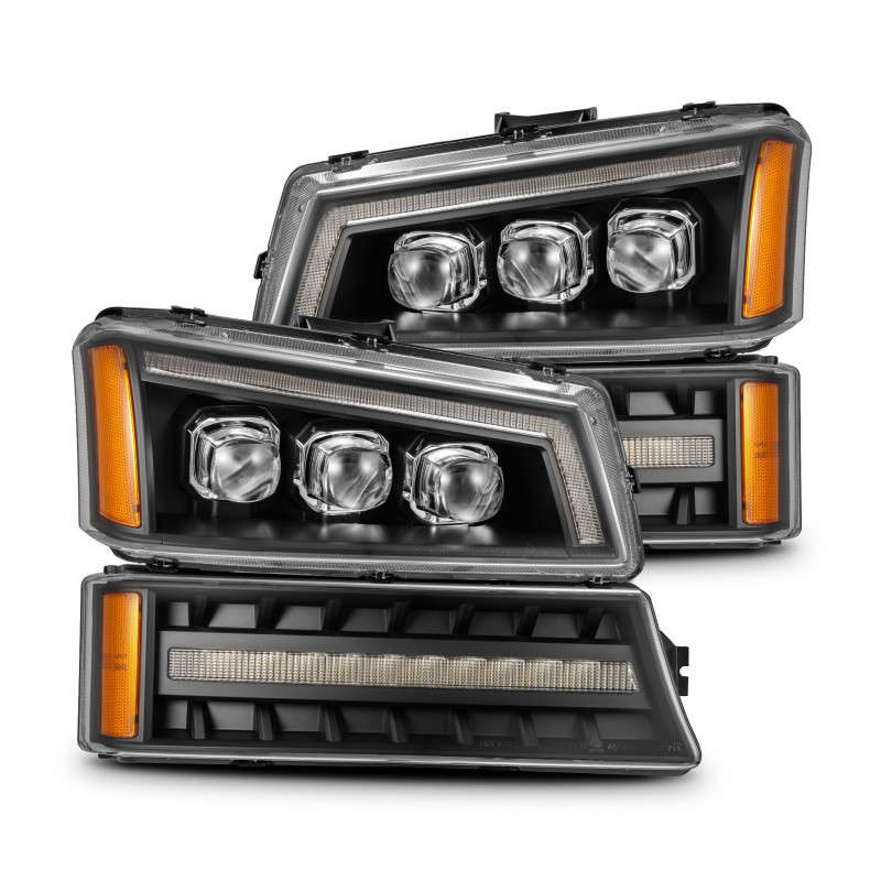 AlphaRex ALPHA-880256 NOVA-Series LED Projector Headlights Black (Set ...