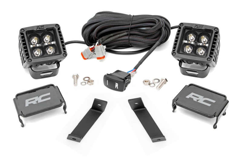 Rough Country 70080-RC LED Light Kit | Ditch Mount | 2" Black Pair ...