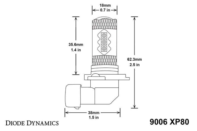 Diode Dynamics DD0142P-DIOD XP80 LED Fog Light Bulb | Cool White | 9006 ...