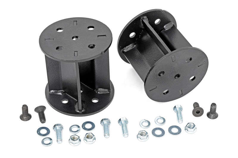 Rough Country 100074WC-RC Air Spring Kit w/compressor | Wireless Controller | 7.5" Lift Kit | 11 ...