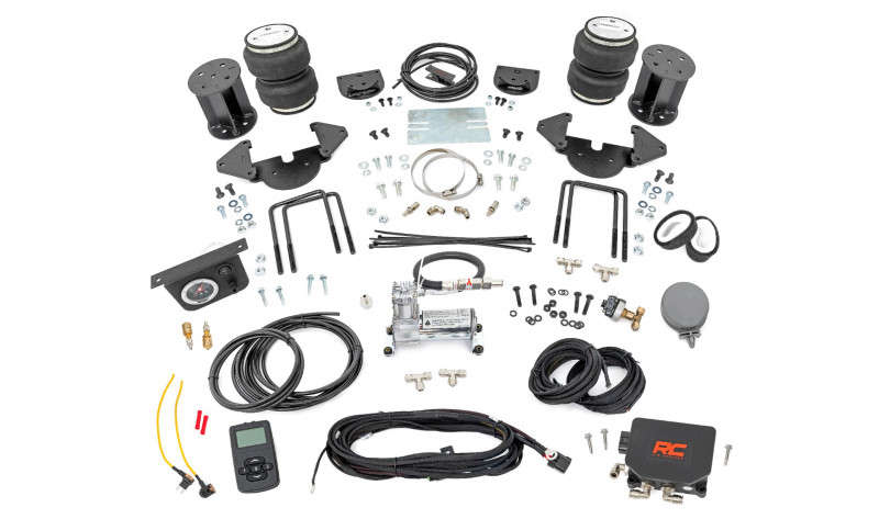 Rough Country 100116WC-RC Air Spring Kit w/compressor | Wireless Controller | 4-6" Lift Kit (19 ...