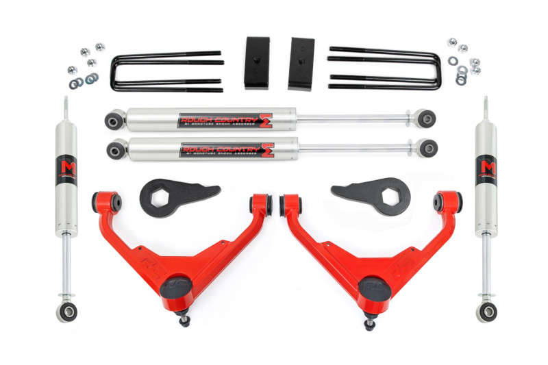 Rough Country 85941RED-RC 3 Inch Lift Kit | FK/FF Code | M1 (99-04 ...
