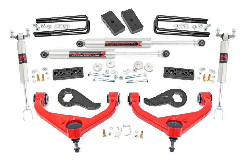 Rough Country 95840RED-RC 3 Inch Lift Kit | UCAs | M1 (20-25 Chevy/GMC ...