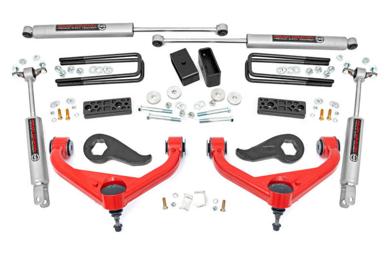 Rough Country 95630RED-RC 3 Inch Lift Kit (20-25 Chevy/GMC Silverado ...