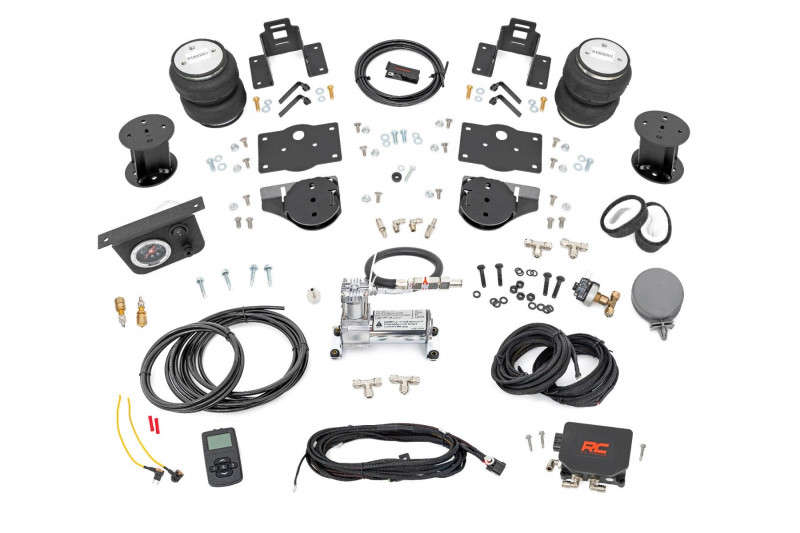 Rough Country 100356WC-RC Air Spring Kit w/compressor | Wireless Controller | 6 Inch Lift Kit ...