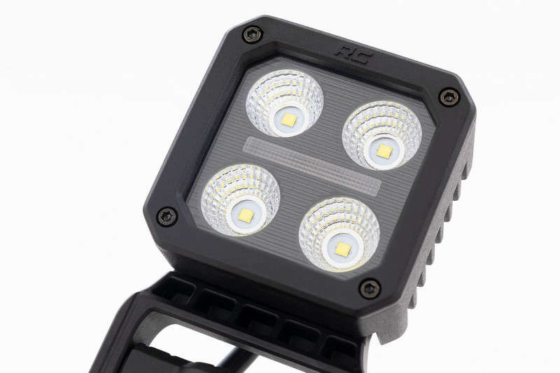 Rough Country 70802-RC LED Light Pair | 2 Inch Square | Flood | Swivel ...