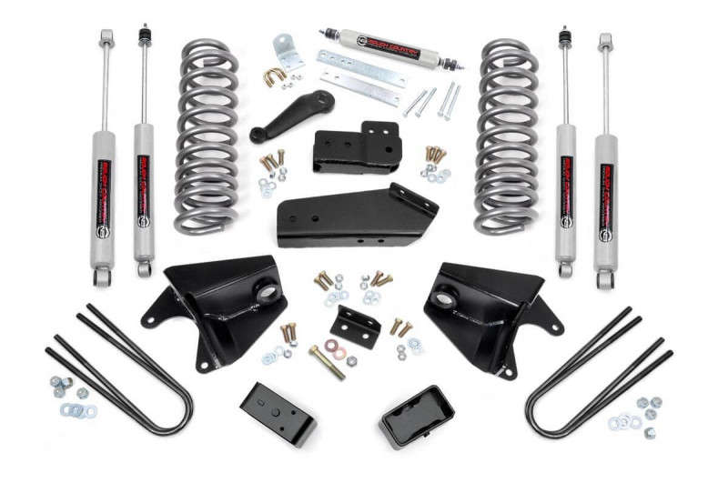 Rough Country 46533-RC 4 Inch Lift Kit | Quad Front Shocks | Rear ...
