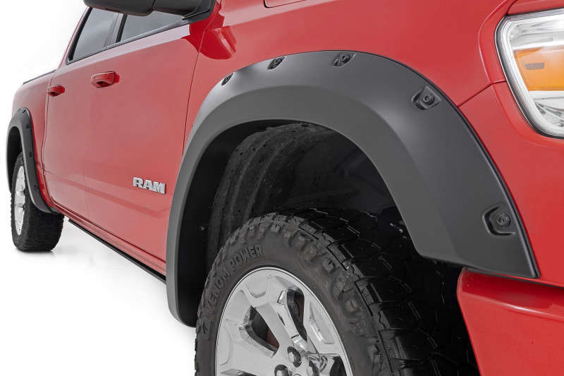 Rough Country F-D10914A-RC Pocket Fender Flares | Flat Black(19-23 Ram ...