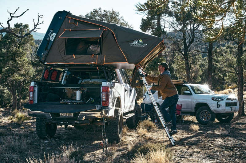 Tuff Stuff Overland TS-RTT-CS-BK-TUFF Alpha Hard Top Side Open Tent ...