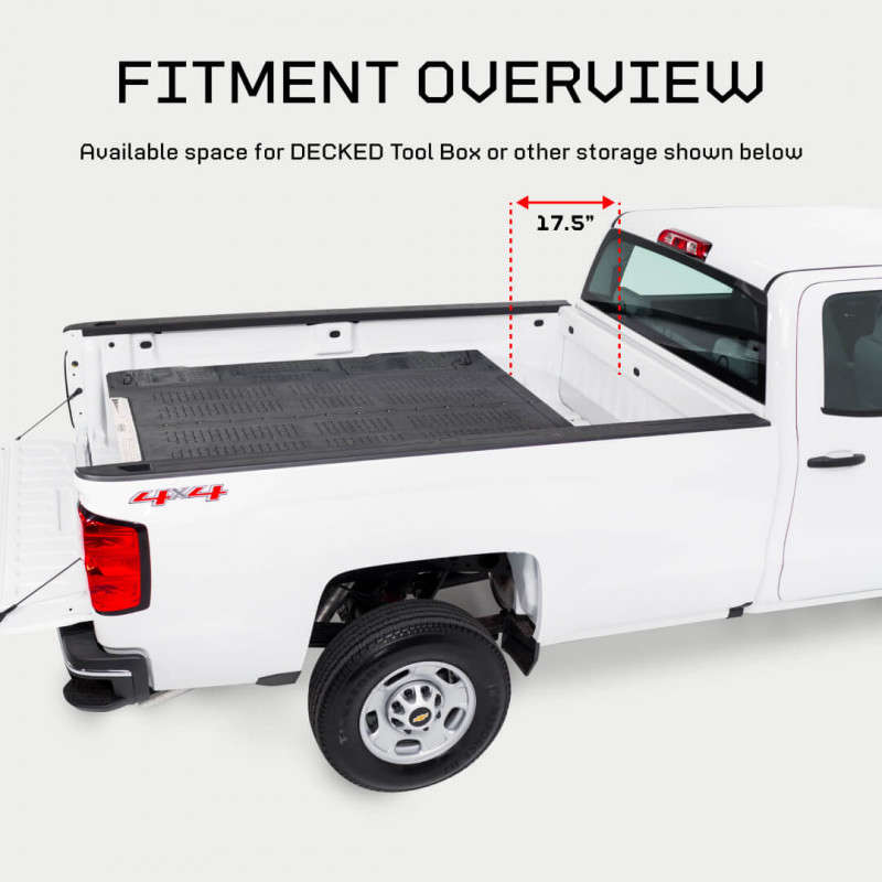 Decked XG5-FXWQ Drawer System | 8' Bed Length (07-18 GMC Sierra/Chevy Silverado 1500/2500/3500 ...