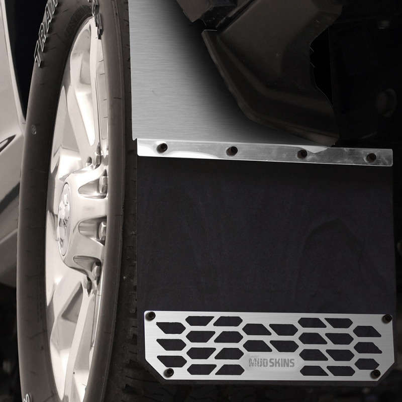 Putco 78460-PUT Solid Brushed Stainless Steel Mud Skins | Front Pair ...