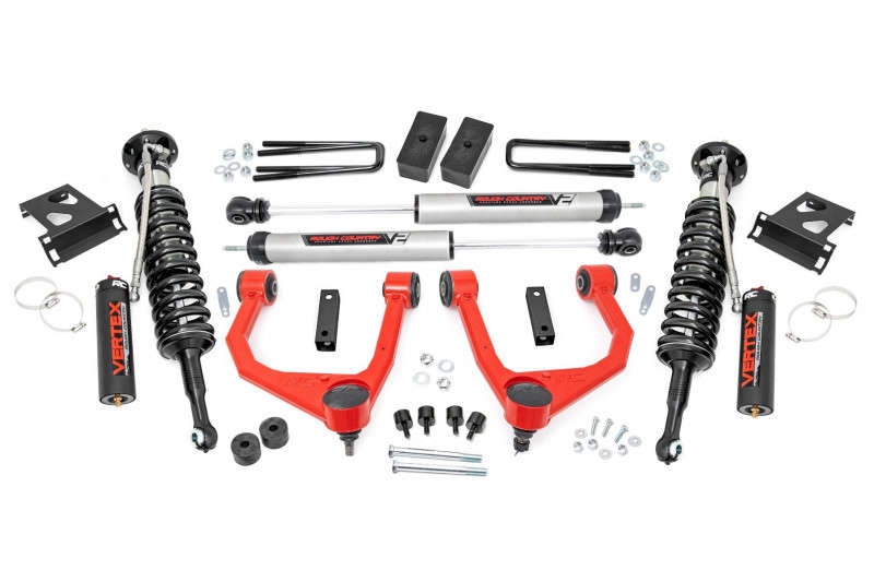 Rough Country 76857RED-RC 3.5" Lift Kit | Vertex Coilovers & V2 Shocks ...