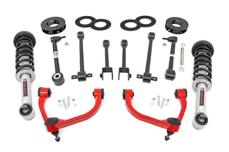 Rough Country 40231RED-RC 3" Lift Kit (18-24 Ford Expedition | 4WD ...