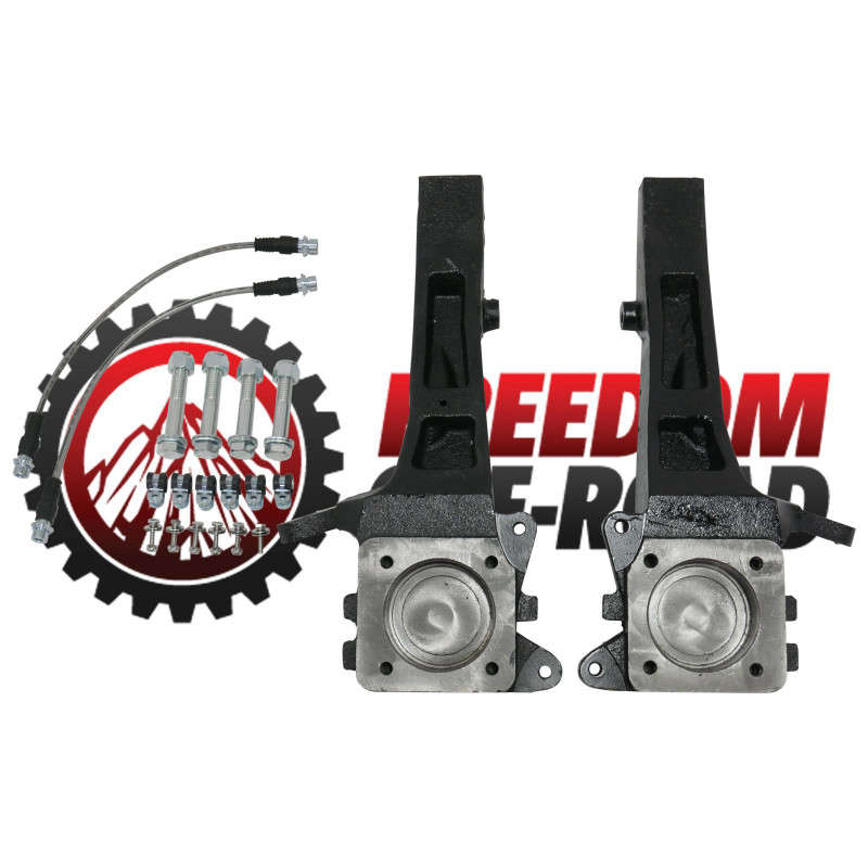 Freedom Offroad FO-T701F40-FREE 4" Front Lift Spindles w/Extended Brake ...
