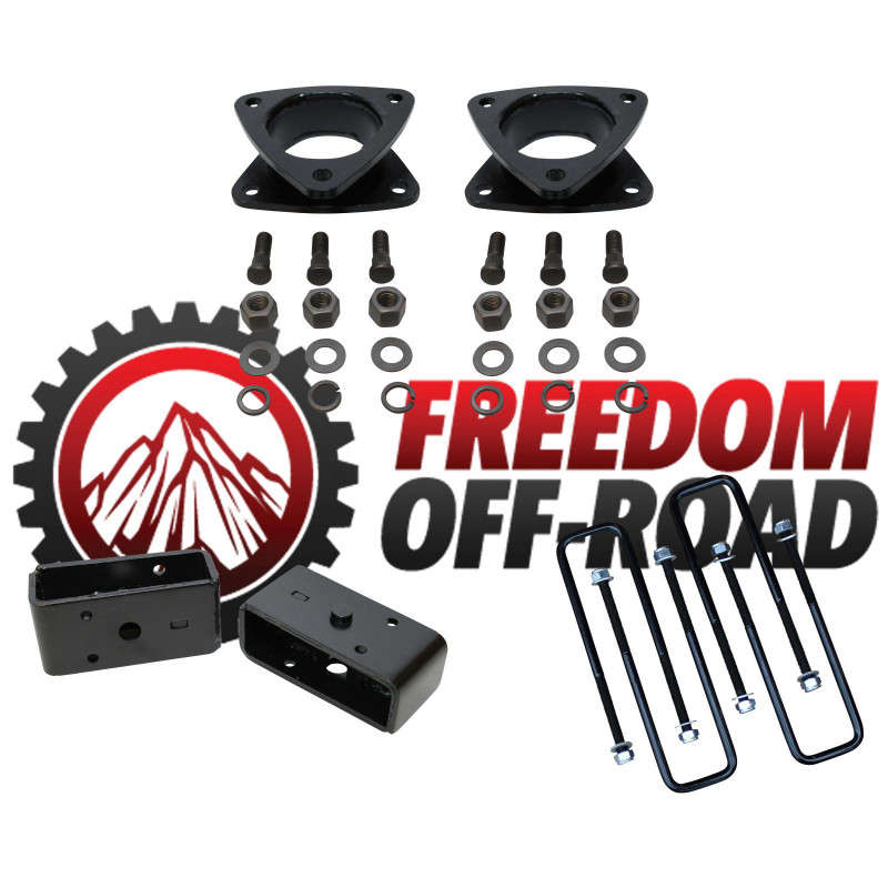 Freedom Offroad FO-T601-KIT-FREE 3" Front Steel Strut Spacers 2" Rear ...