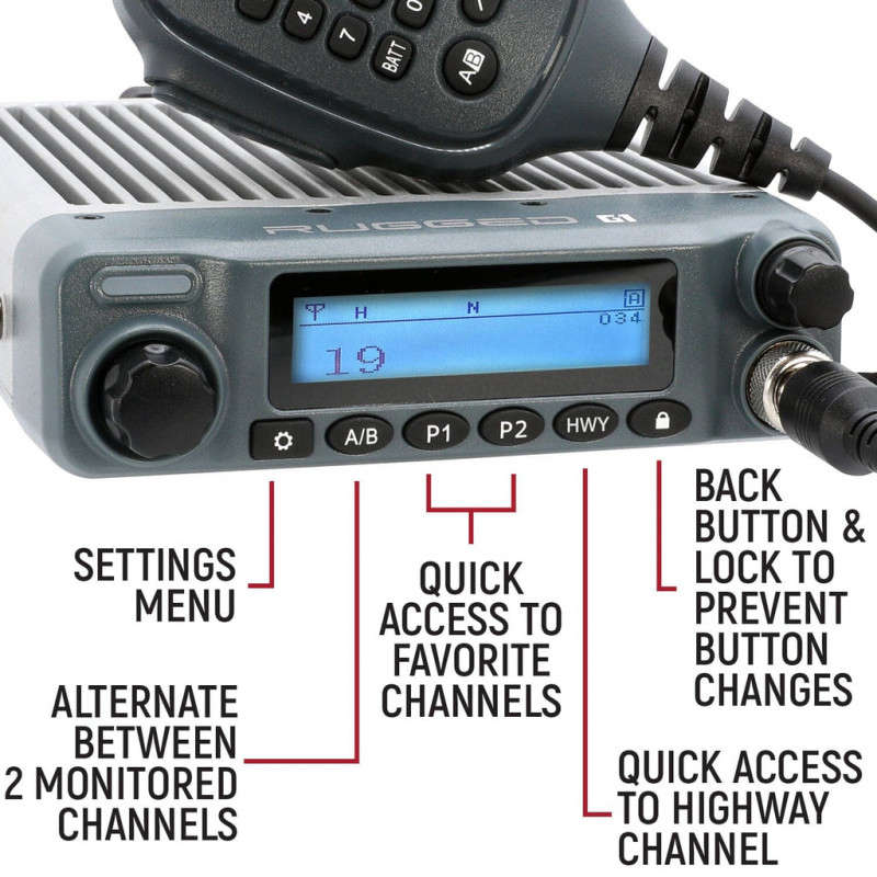 Rugged Radios G1-RRADIO Rugged G1 Adventure Series Waterproof Gmrs ...