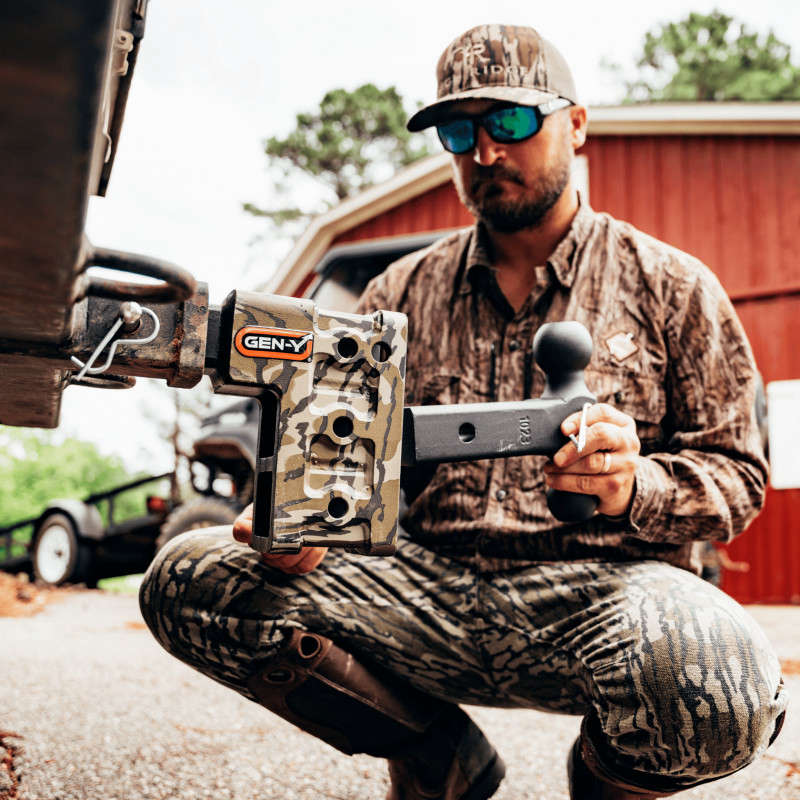 Gen-Y GH-424-MO Mega Duty 2" Offset Shank 5" Drop Hitch & Dual Ball ...