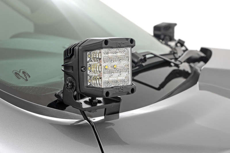 Rough Country 82290-RC LED Ditch Light Kit | 2" | Black Series W/ Spot Beam (19-25 Ram 1500 ...