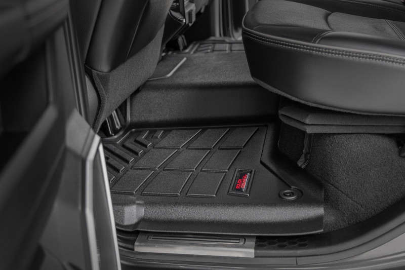 Rough Country SM31430-RC Sure-Fit Floor Mats | Front & Rear | Front Row ...
