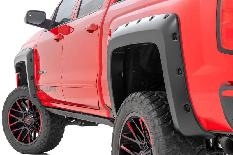 Rough Country F-C11413A-G9K-RC Pocket Fender Flares | G9K Satin Steel ...