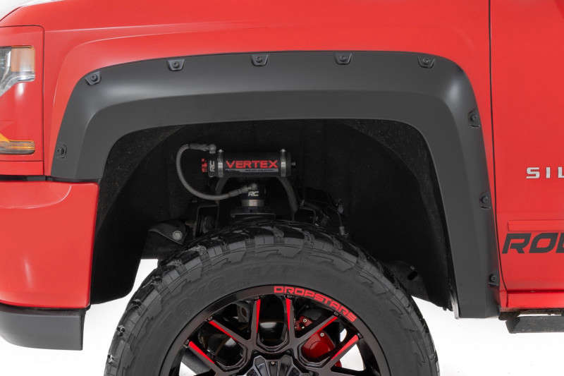 Rough Country F-C11413A-G9K-RC Pocket Fender Flares | G9K Satin Steel ...