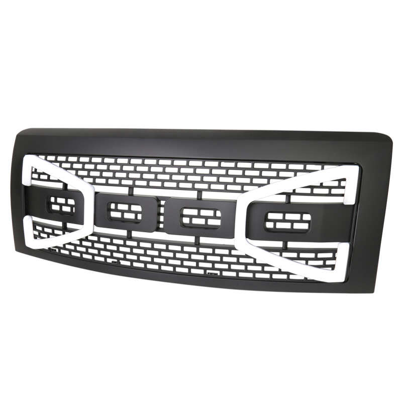 Spec-D Tuning HG-F15009BB-DRL-RS-SPECD Raptor Style Mesh Grille with ...