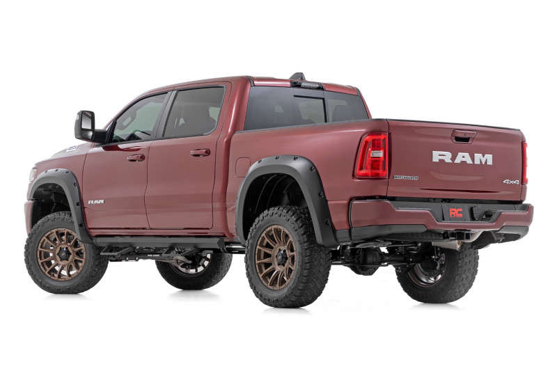 Rough Country F-D319205-PRV-RC Pocket Fender Flares | PRV Delmonico Red ...