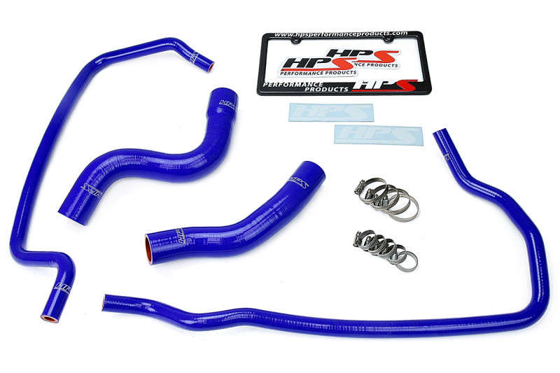 HPS Performance 57-1449-BLUE-HPS Blue High Temp 3-ply Reinforced Silicone Radiator and Heater ...