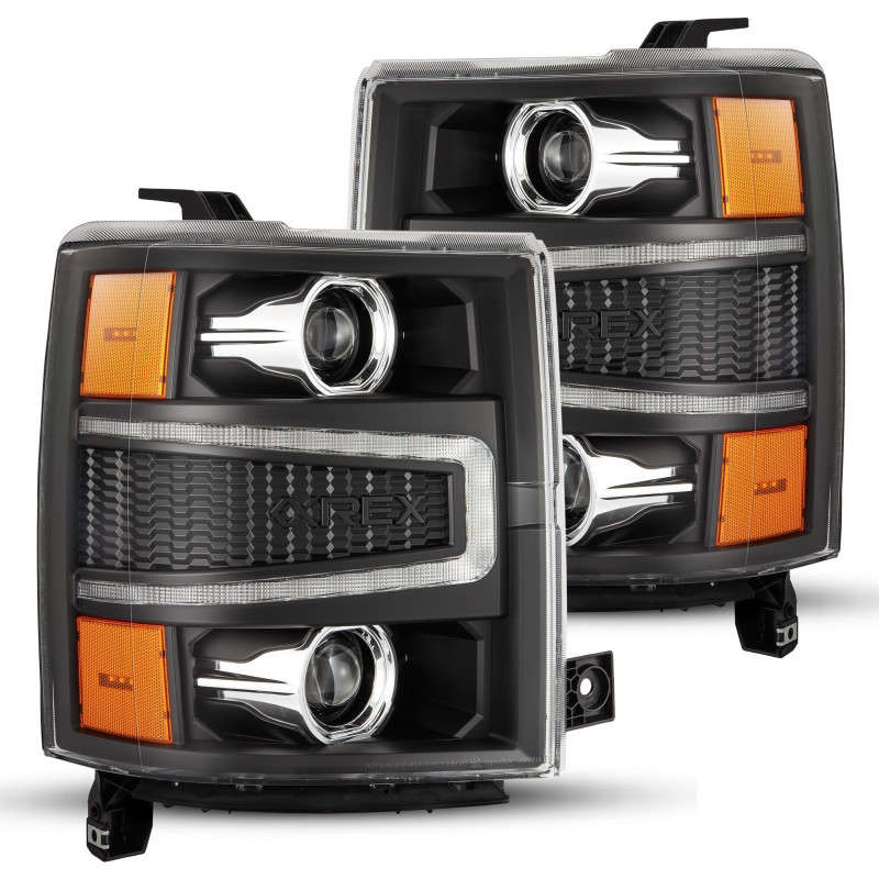 AlphaRex ALPHA-880245 PRO-Series Halogen Projector Headlights | Black ...