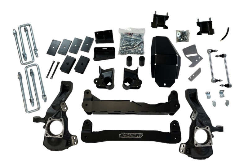 McGaughys 52454-McG 4" Powder Coated Black Premium Lift Kit | Custom ...