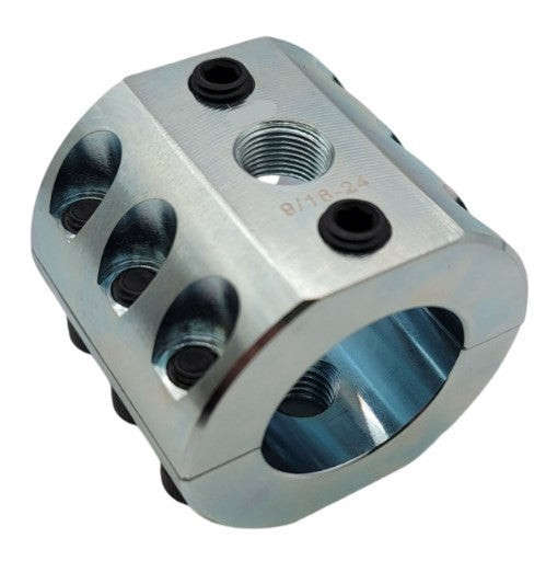 Apex Chassis AC-DC2.0-Z Steering Stabilizer Clamp | Silver Zinc | 2" ID ...